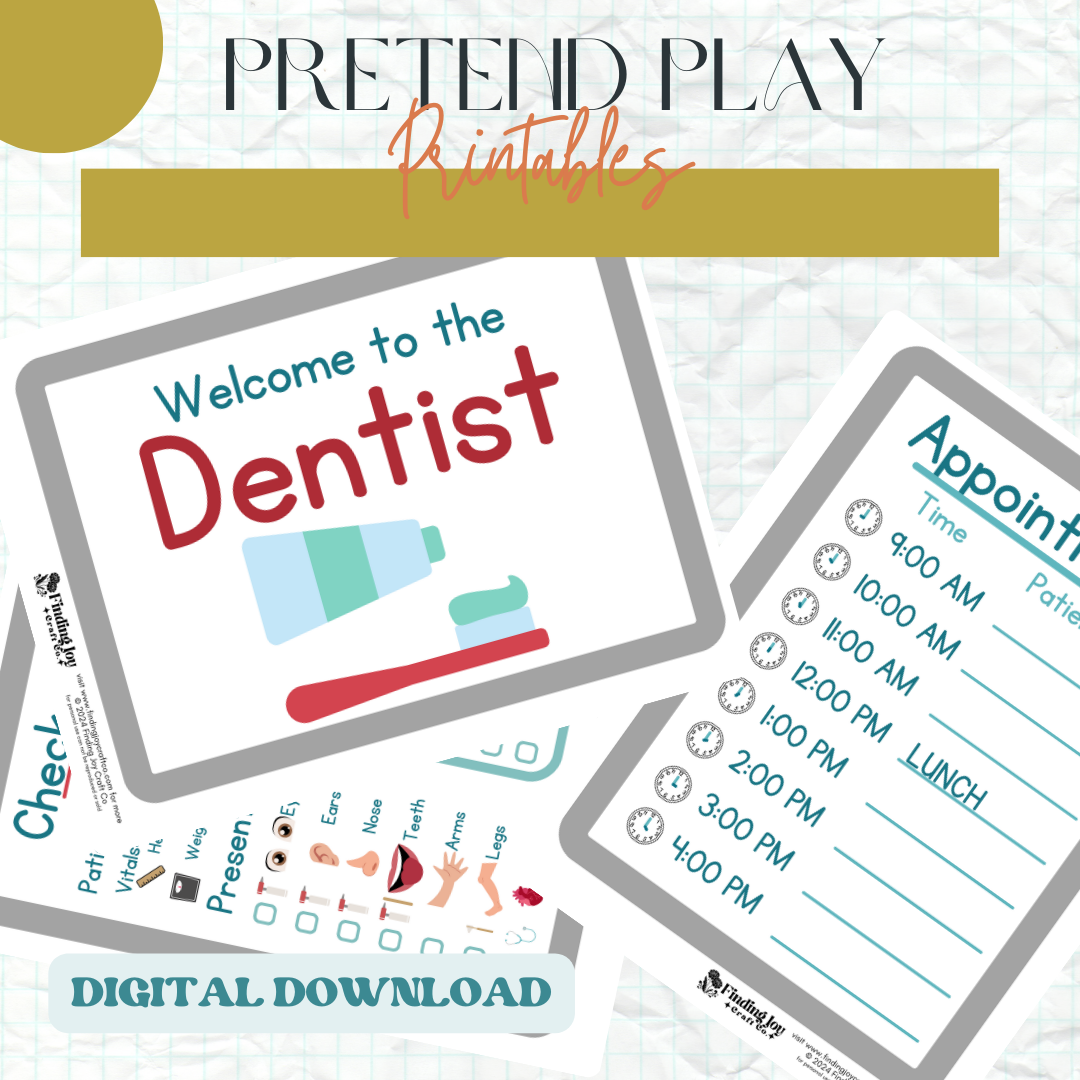 Pretend Play/Sensory Bin Kit: Dentist - DIGTIAL DOWNLOAD – Finding Joy ...